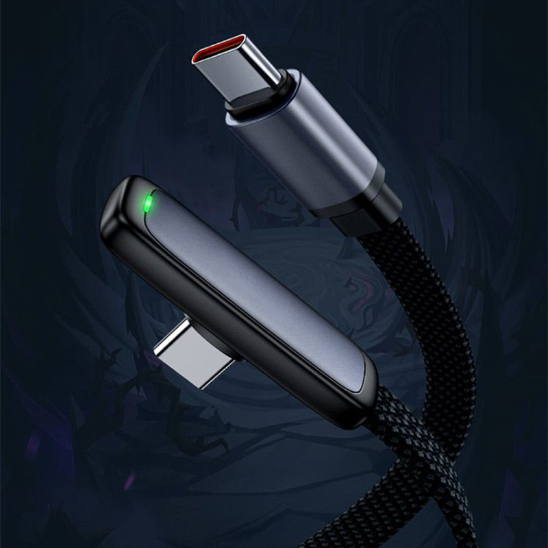 Elbow Braided Flash Charging Data Cable for Phone – forubom