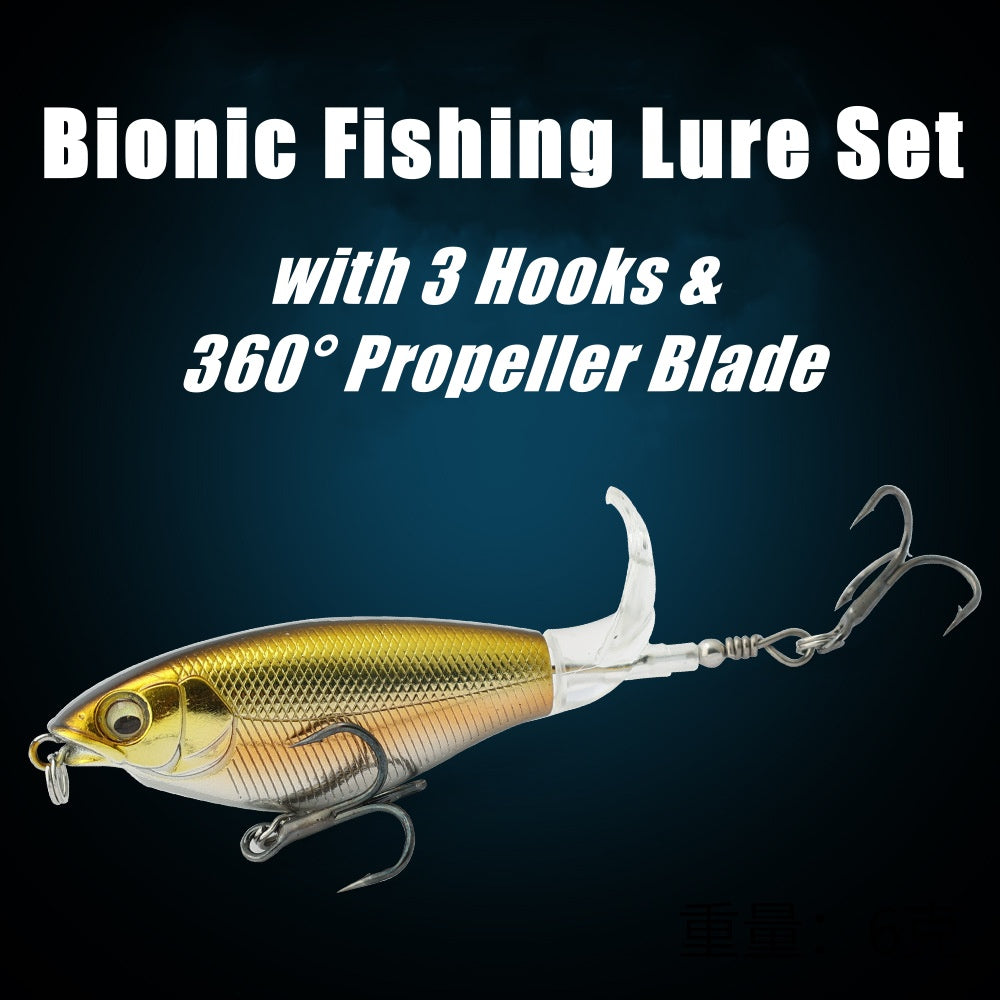 Bionic Fishing Lure Set with 3 Hooks & 360° Propeller Blade – forubom